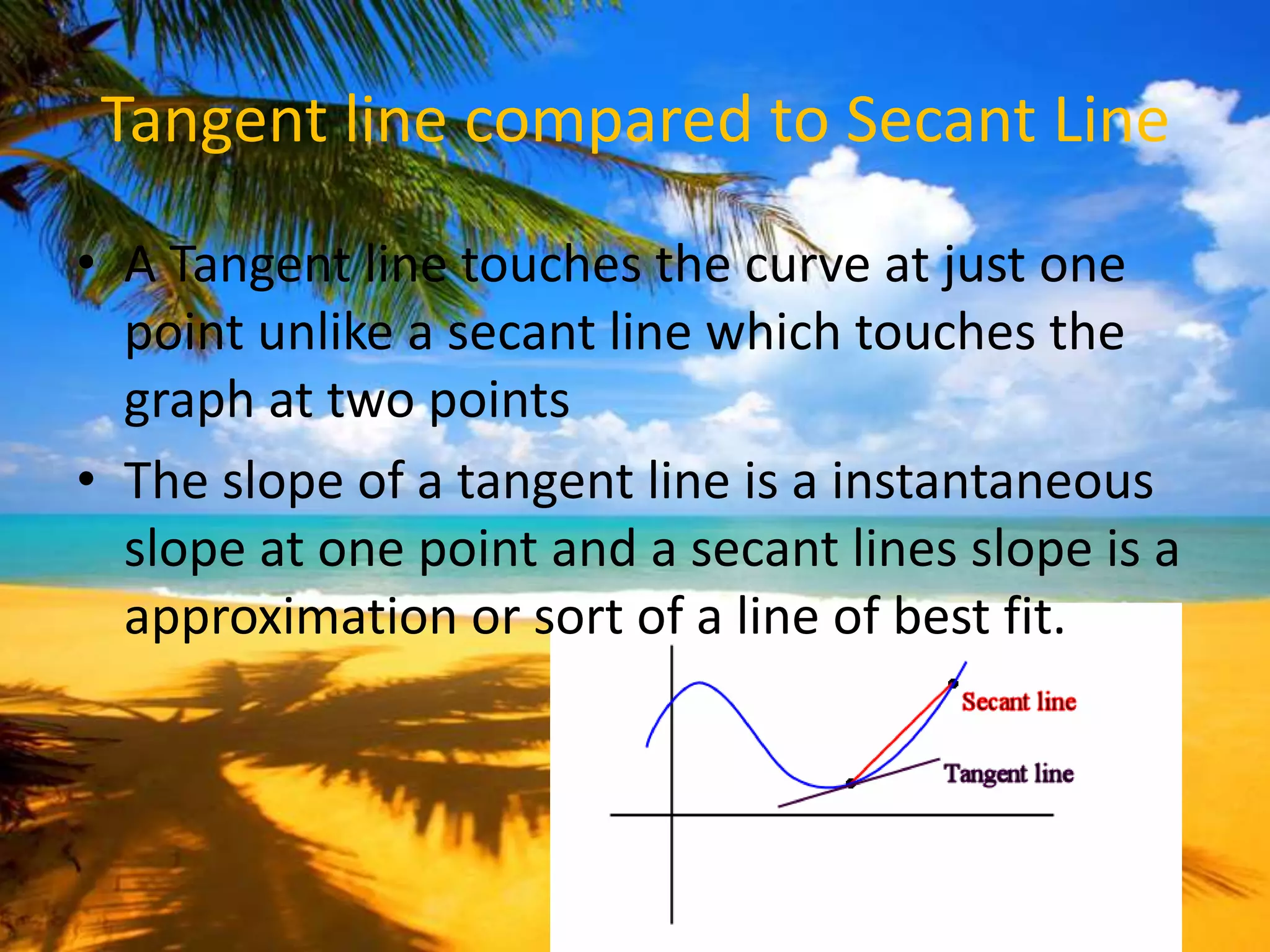 Tangent lines PowerPoint | PPTX