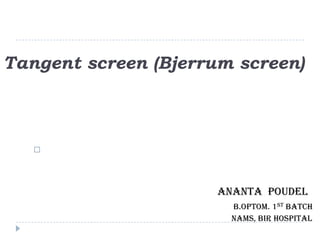 Tangent Screen introduction. | PDF