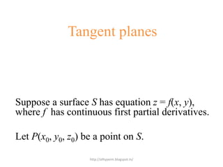 Tangent plane | PPTX
