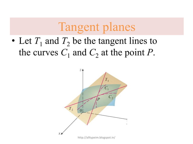 Tangent plane | PPT