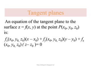 Tangent plane | PPTX