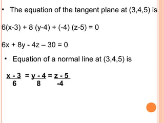 Tangent plane | PPT