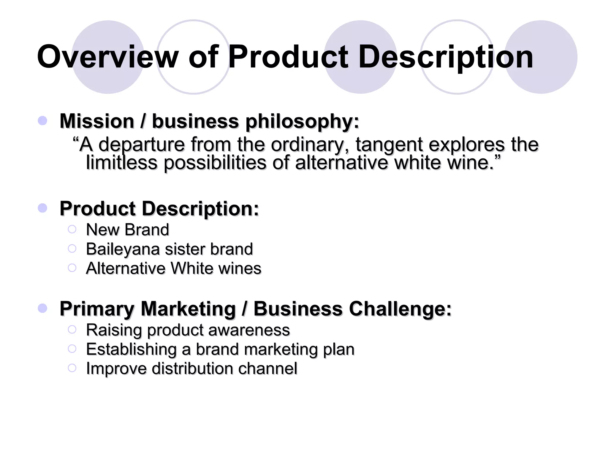 Tangent Wine Presentation | PPT