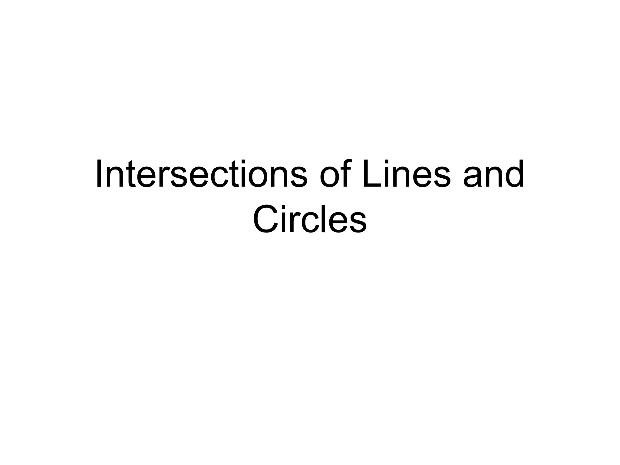 Tangents + intersections | PPT