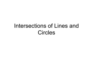 Tangents + intersections | PPT