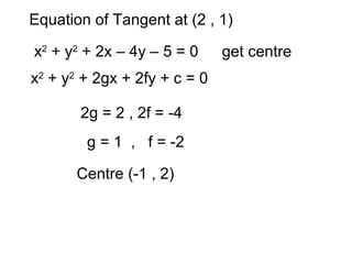 Tangents + intersections | PPT