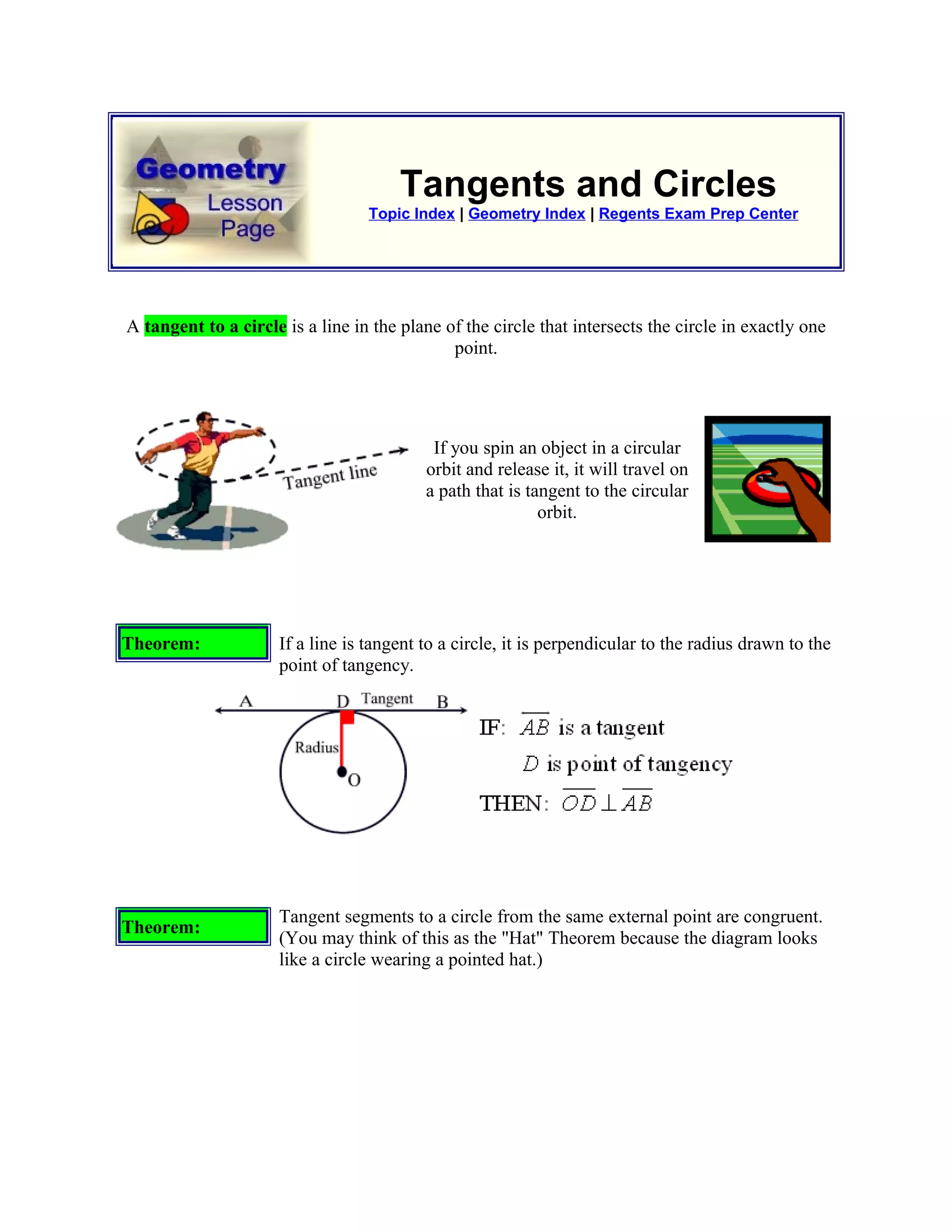 Tangents and circles | DOC