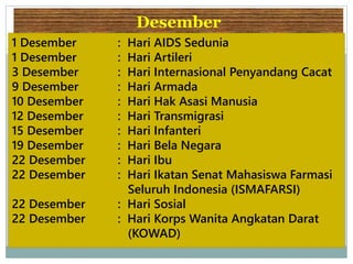 Tanggal tanggal penting | PPTX