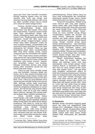 Tanggung Jawab Orang Tua dalam Mendidik Remaja Menurut Amsal 22 | PDF