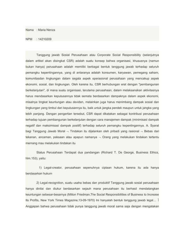 Tanggung jawab perusahaan | DOC