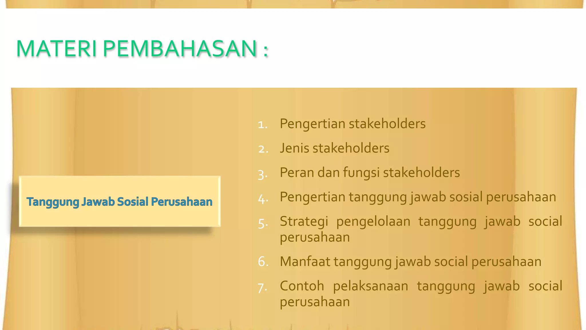 Tanggung Jawab Sosial Perusahaan | PPTX