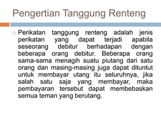 Tanggung renteng | PPTX