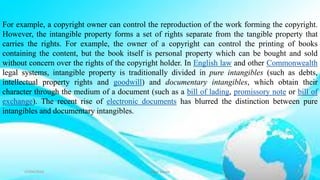 Tangible and intangible property | PDF