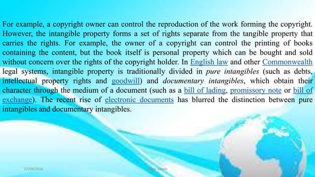 Tangible and intangible property | PDF | Real Estate Buying and Selling ...