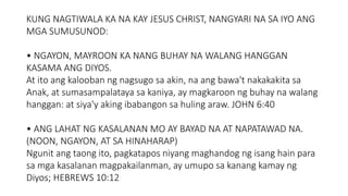 Tanging si JESUS CHRIST ang Tagapagligtas - Tagalog Soul Winning Gospel Presentation.pptx
