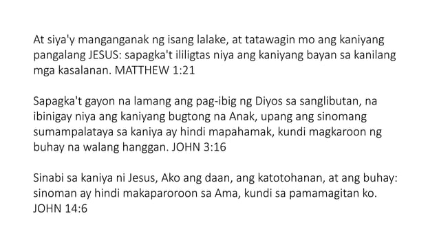 Tanging si JESUS CHRIST ang Tagapagligtas - Tagalog Soul Winning Gospel ...