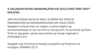 Tanging si JESUS CHRIST ang Tagapagligtas - Tagalog Soul Winning Gospel ...