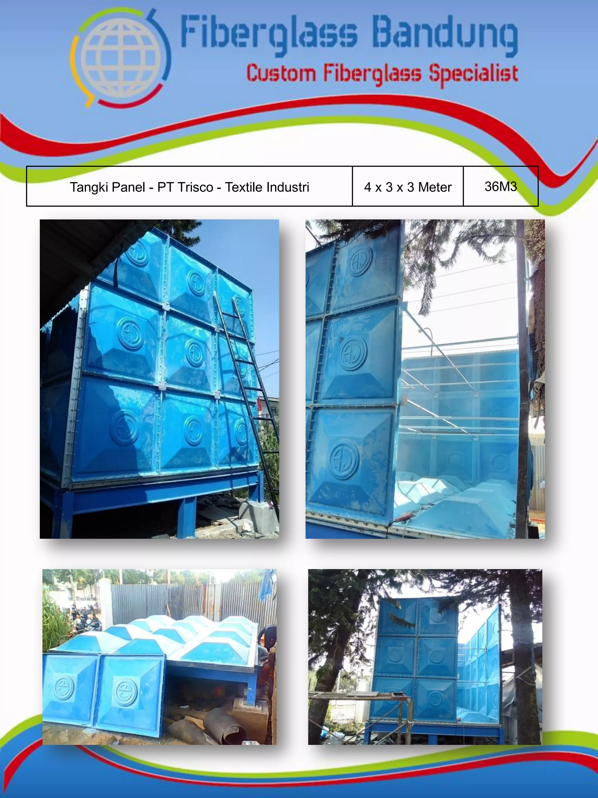 Katalog Tangki Panel Fiberglass - FRP Water Tank | PDF
