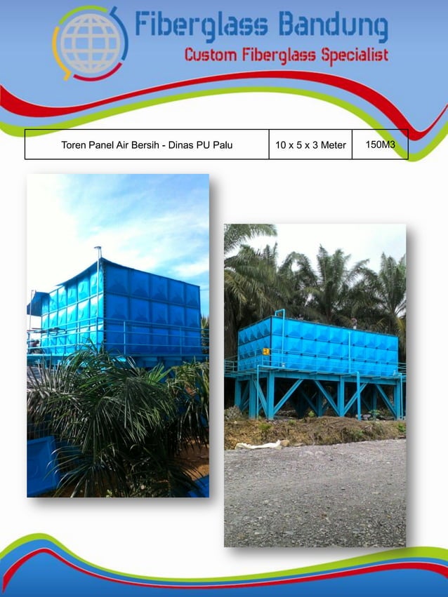 Katalog Tangki Panel Fiberglass - FRP Water Tank | PDF