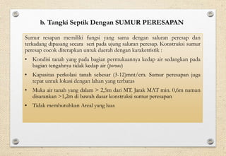 Tangki septik sistem terpisah dengan bidang peresapan | PPTX
