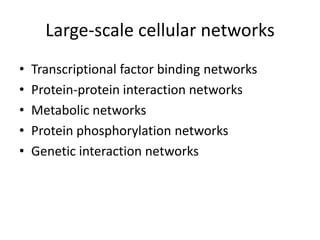 Graph properties of biological networks | PPTX