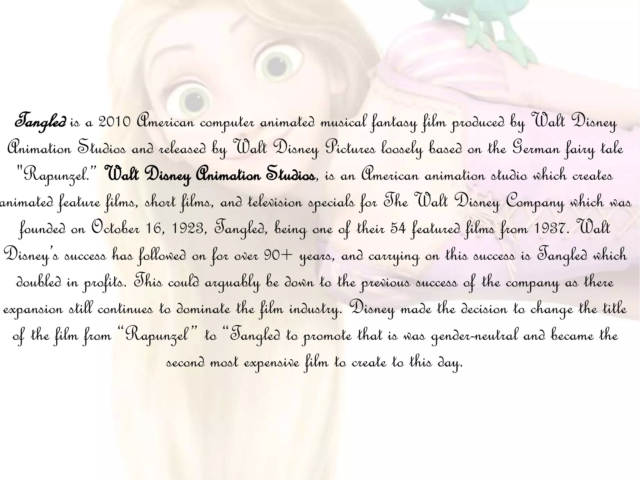 Tangled media presentation | PPTX