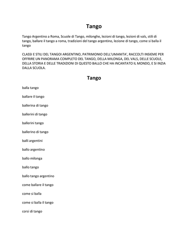 Tango | PDF