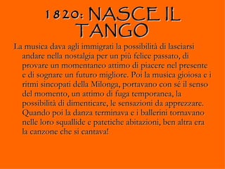 Progetto Telemouse: Tango argentino ieri e oggi | PPT
