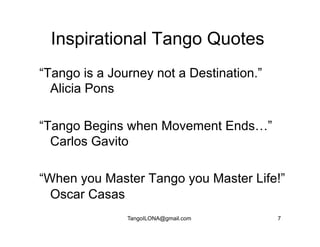Tango Quotes & Insights by TangoILONA 2012 | PDF