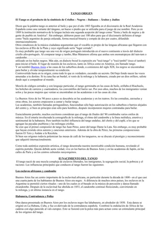 Tango origen | PDF
