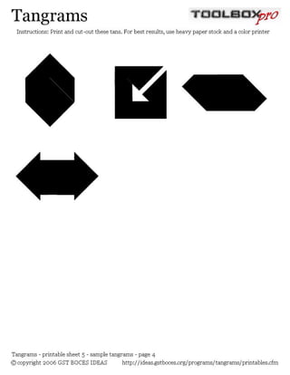 Tangrams print-sheet5-bw[1] | PDF