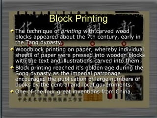 Tang and Song Dynasty Inventions | PPT