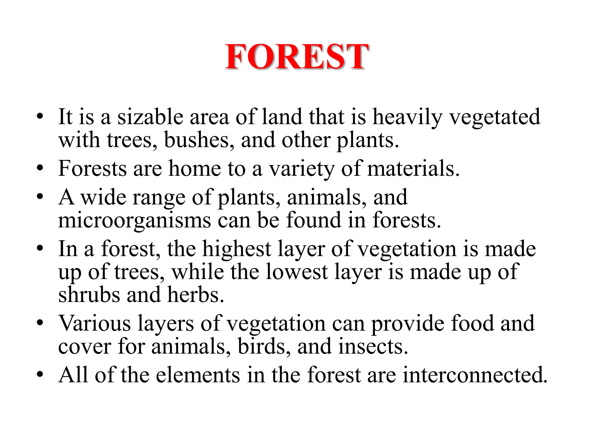 CLASS 7 PPT SCIENCE : FOREST OUR LIFE LINE CBSE | PPTX