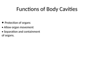 BODY CAVITIES AND THORACIC DUCT WITH DIAGRAMS | PPTX