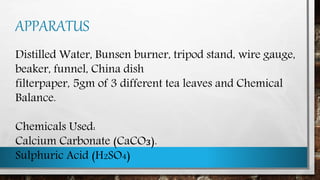 TANNIC ACID IN TEA | PPTX