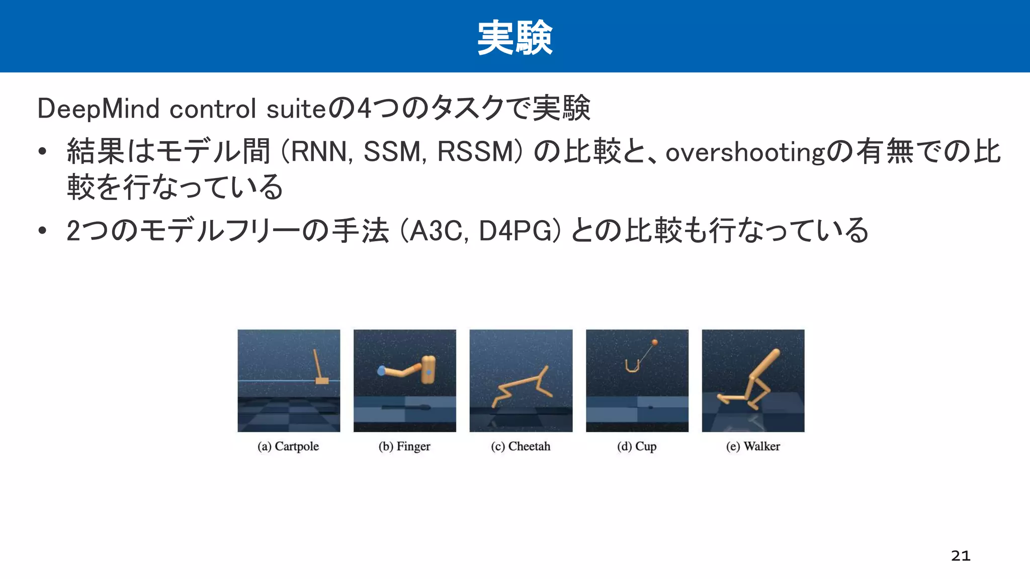 [DL輪読会]Learning Latent Dynamics for Planning from Pixels | PPTX | Science