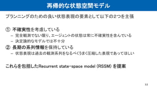 [DL輪読会]Learning Latent Dynamics for Planning from Pixels | PPTX | Science