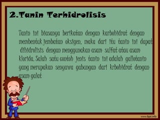 Tanin | PPT