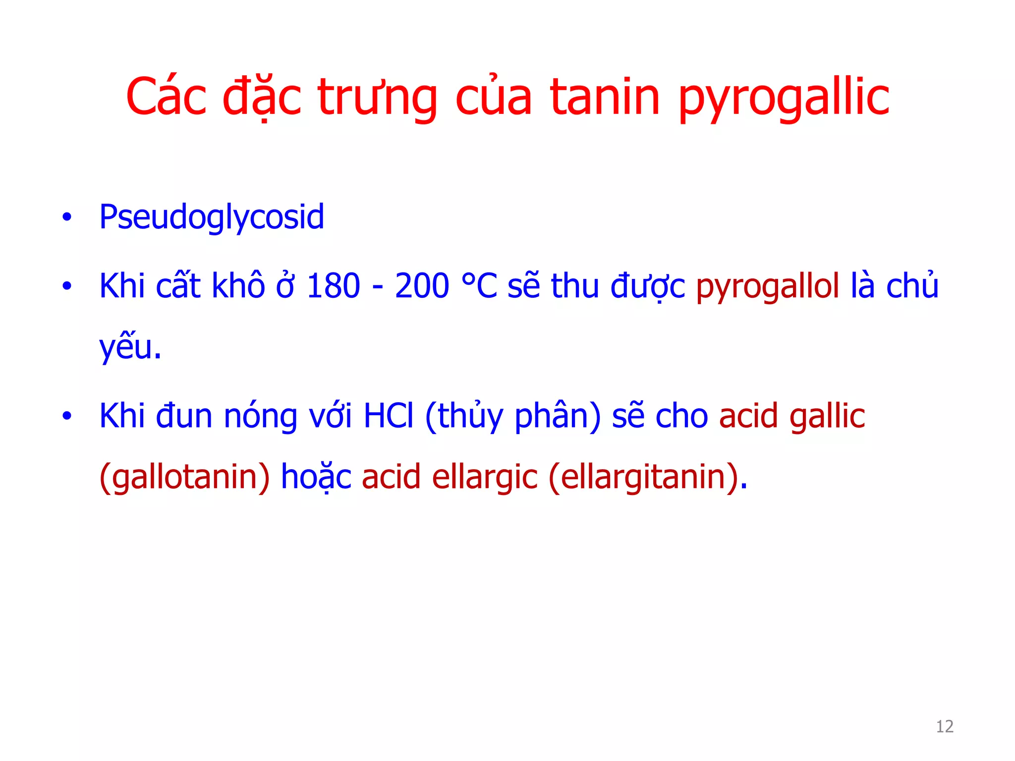 Tanin va duoc lieu chua tanin | PDF