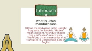 yoga (uttanmandukasana) presentation cute | PPTX