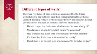 Tanisha Rai PPT- Writ Jurisdiction of the Supreme Court.pptx