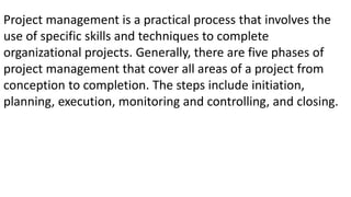The Five Phases of Project Management | PPTX