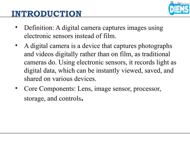 digital camera on bases of embedded system | PPTX | Cameras and ...