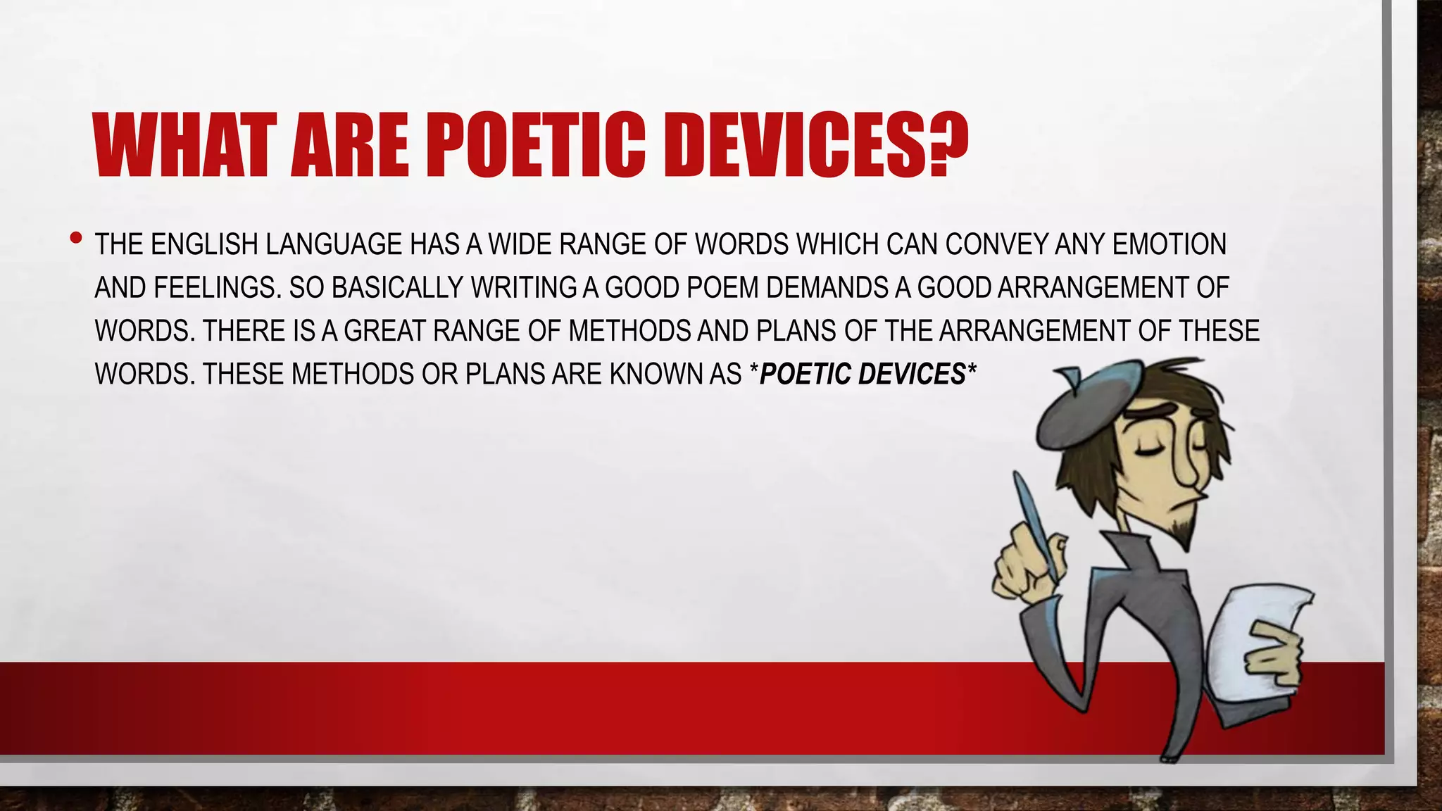 presentation on poetic devices | PPT