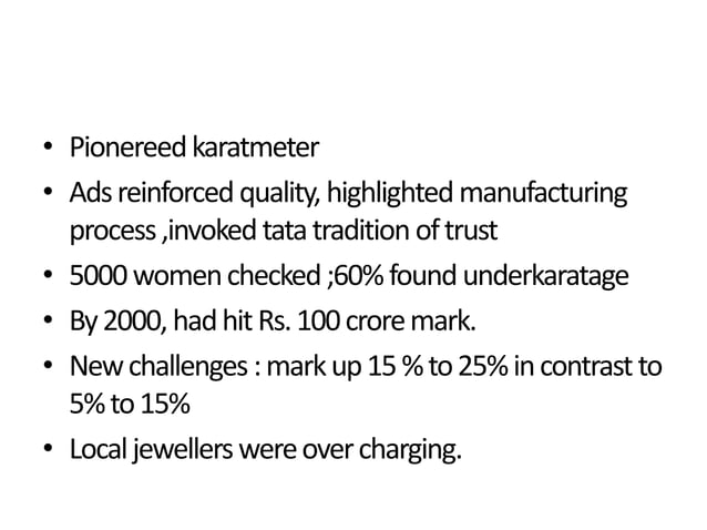 Tanishq case study | PPTX | Commodities | Economy