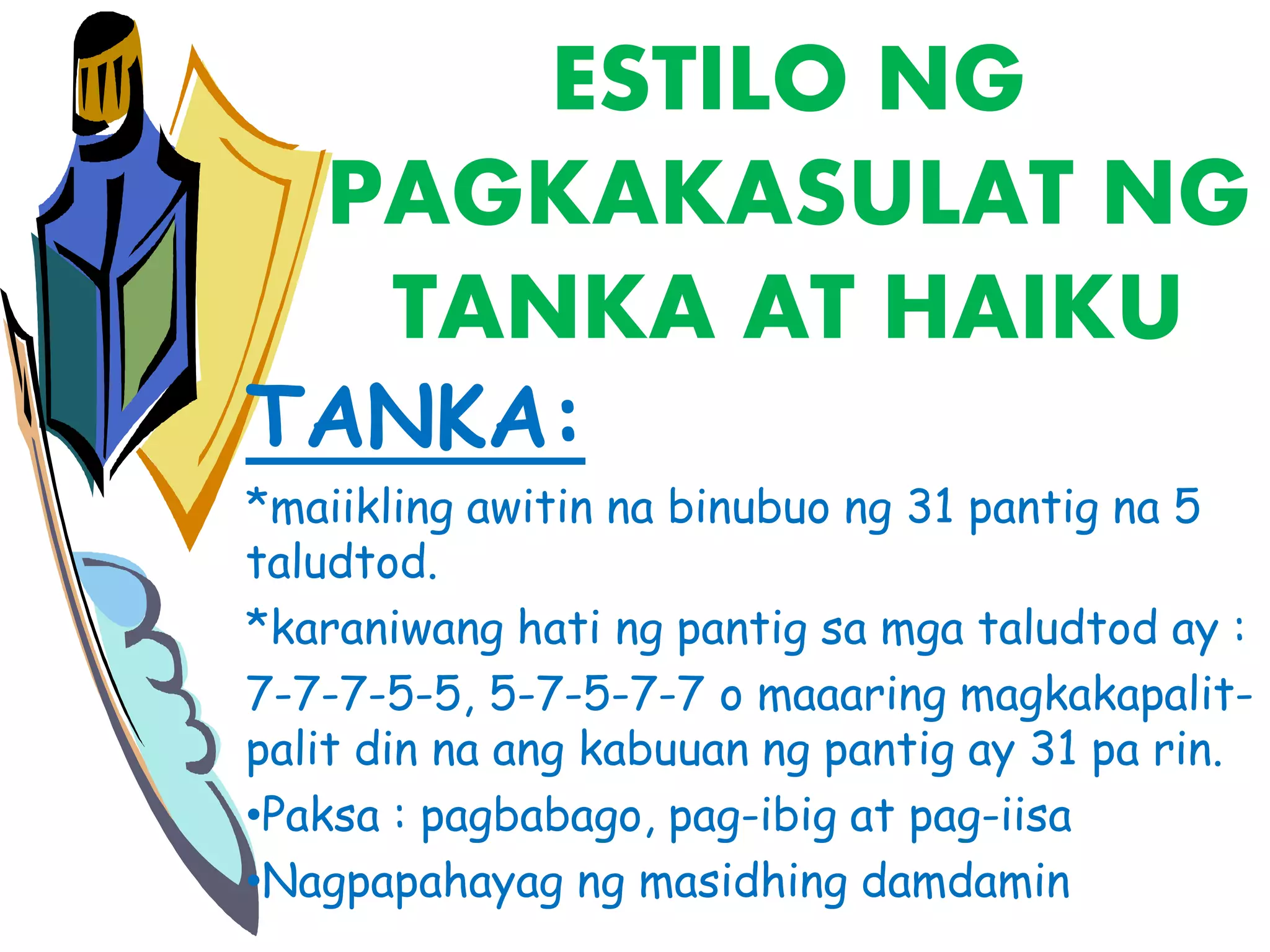 Tanka at Haiku | PPTX