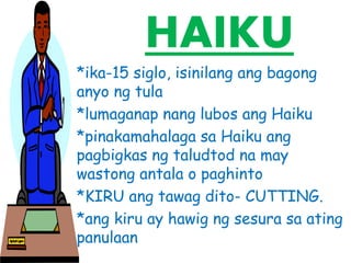 Tanka at Haiku | PPTX