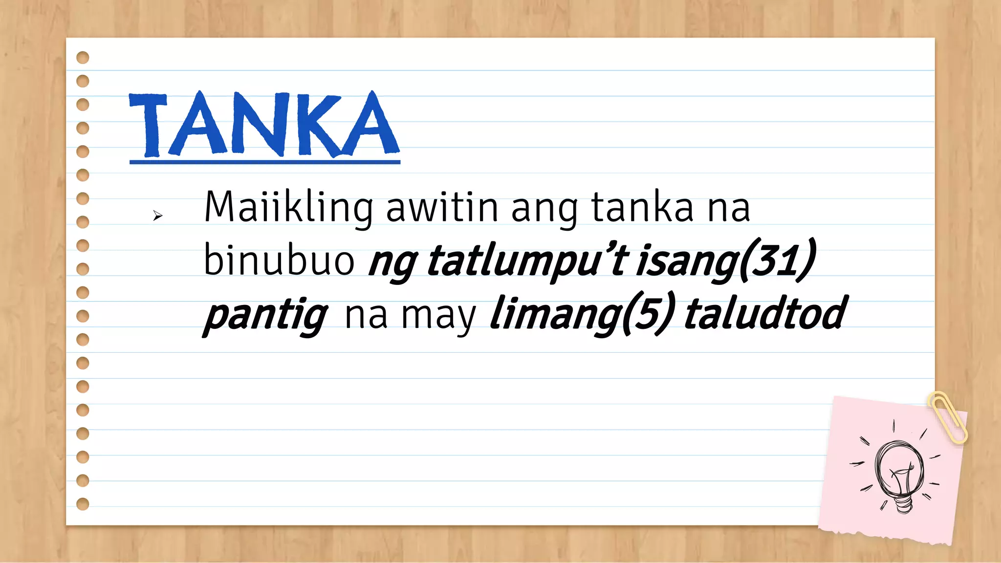 Tanka at haiku | PPTX