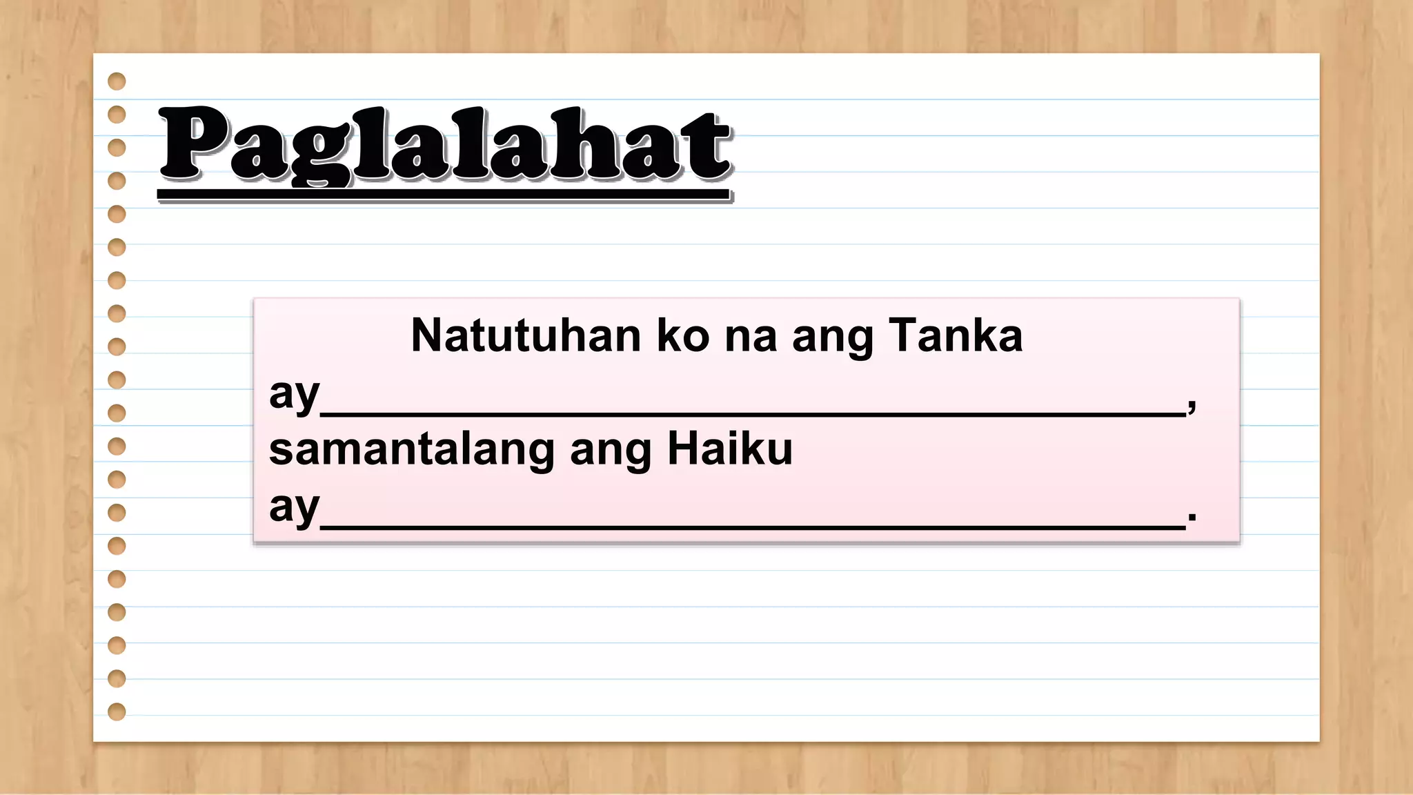 Tanka at haiku | PPTX