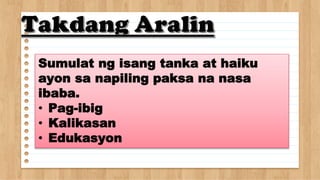 Tanka at haiku | PPTX